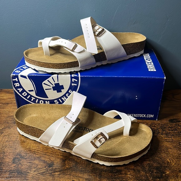 Birkenstock | Shoes | Birkenstock Mayari White Asst Bms | Poshmark